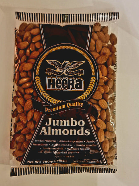 Heera Jumbo Almonds 700g – Extra Large Whole Almonds for Snacking ...