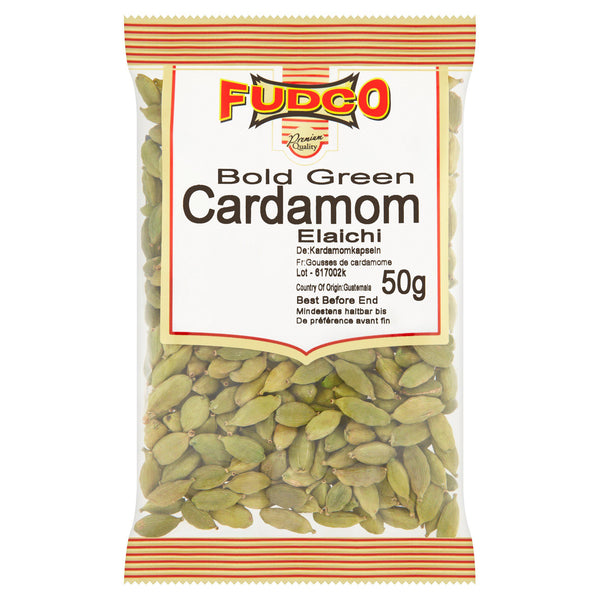 Fudco Cardamom Green Bold 50g | Premium Quality Aromatic Elaichi Pods ...