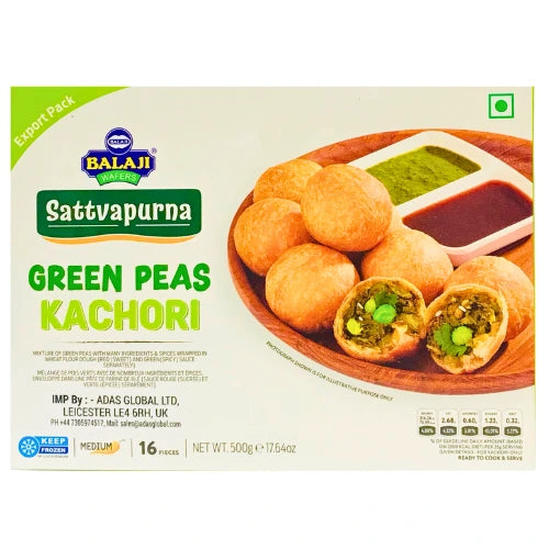 Balaji Sattvapurna Green Peas Kachori (16pcs) - 500g – Grocery Wala