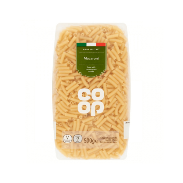 Coop Macaroni Pasta Tubes 500g - Premium Pasta UK | Grocerywala ...