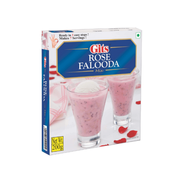 Gits Falooda Mix Rose 200g – Refreshing Indian Dessert – Grocery Wala