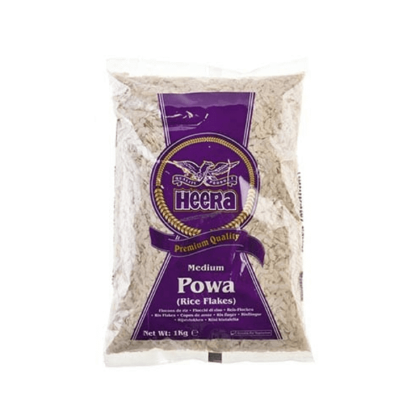 Heera Medium Powa 1Kg - Flaked Rice for Poha & Snacks – Grocery Wala