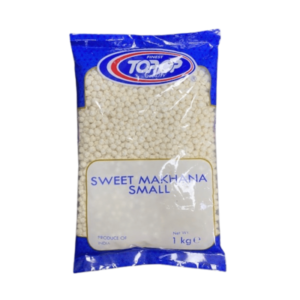 Buy Topop Sweet Makhana Small 1kg | Lightly Sweetened Lotus Seeds ...