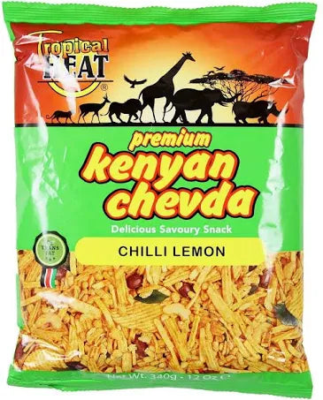 Tropical Heat Kenyan Chevda Chilli Lemon 340g | Spicy & Tangy Snack Mix ...