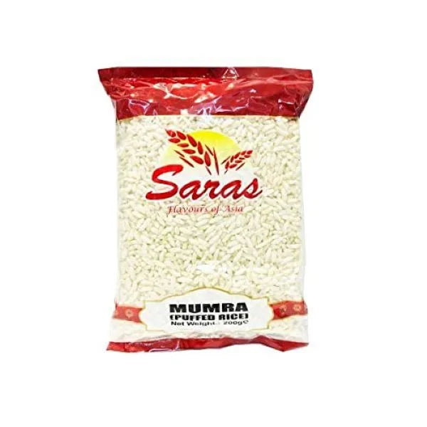 Saras Bhel Mumra 200g | Spiced Puffed Rice for Bhel Puri | Grocerywala ...