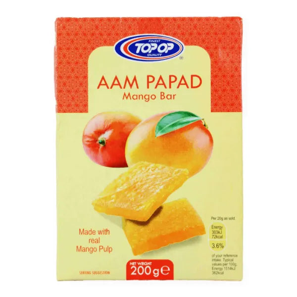 Topop Mango Bar (Aam Papad) 200g | Traditional Indian Fruit Leather ...